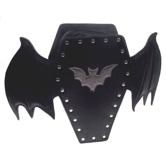 Comeco | Bags | Bat Coffin Convertible Backpack Black Wings Zip Up ...